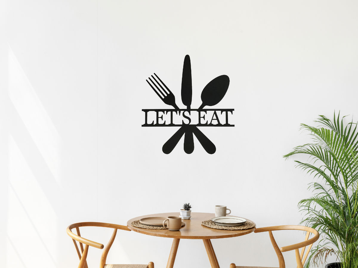 Let’s Eat Metal Sign | Metal X Art