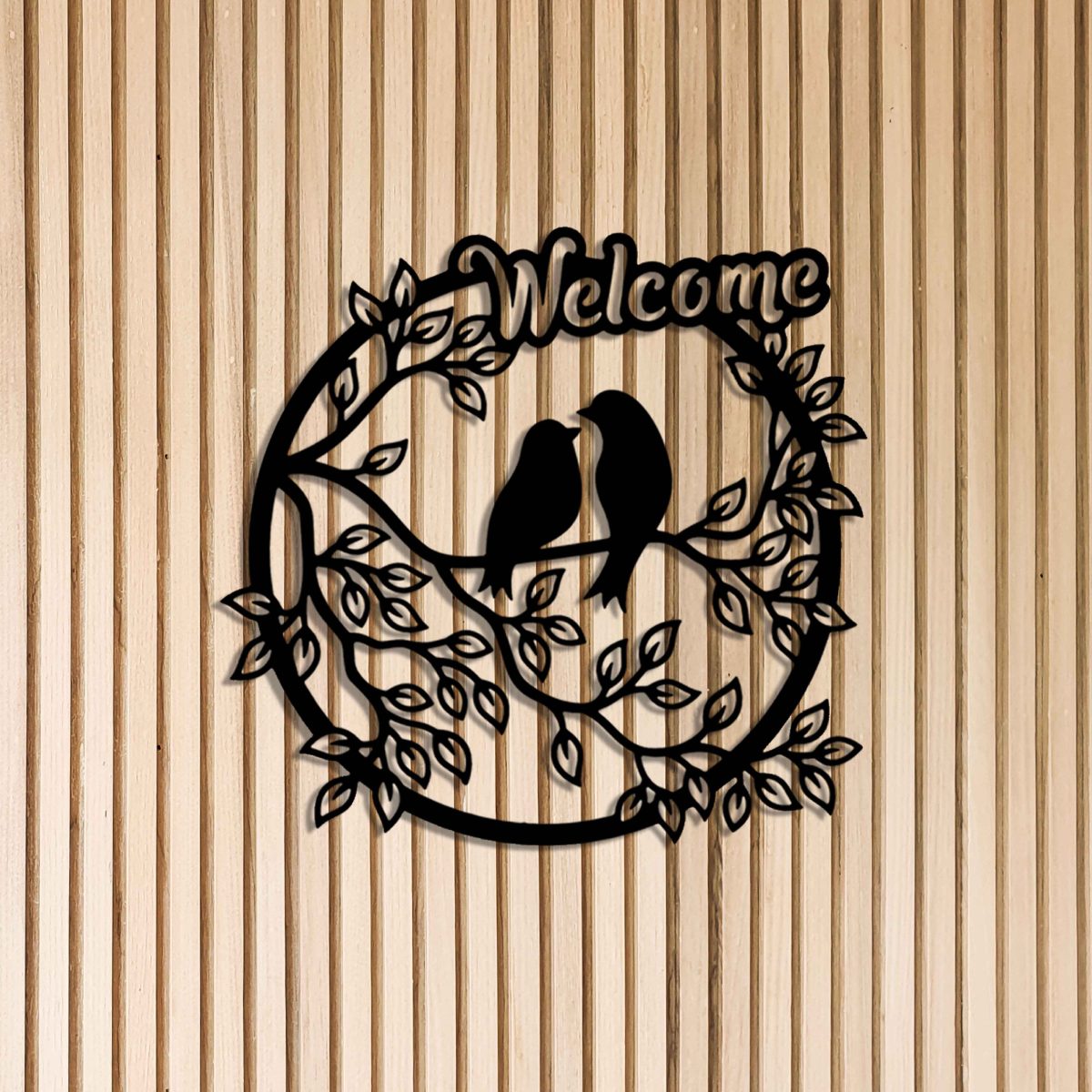 Welcome Love Birds Sign | MetalX Art