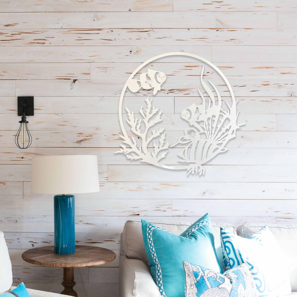 Ocean Fish Scene – Metal Sign Wall Art | MetalX Art